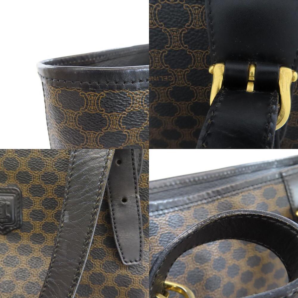 Celine | Bags | Celine Macadam Leather Brown Shoulder Tote Bag | Poshmark